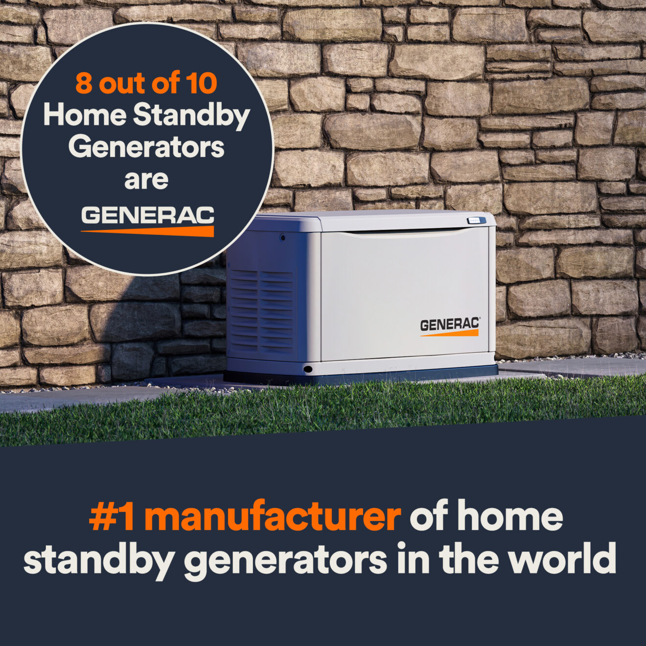Dedicated Power Generac Standby Generator, 14 kW | With Whole House Switch
